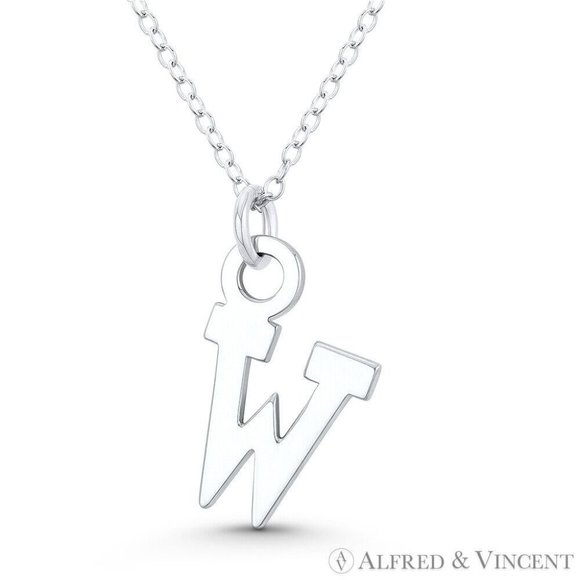 Alfred & Vincent | Jewelry | Initial Letter W 22x2mm 9in X 05in Charm ...